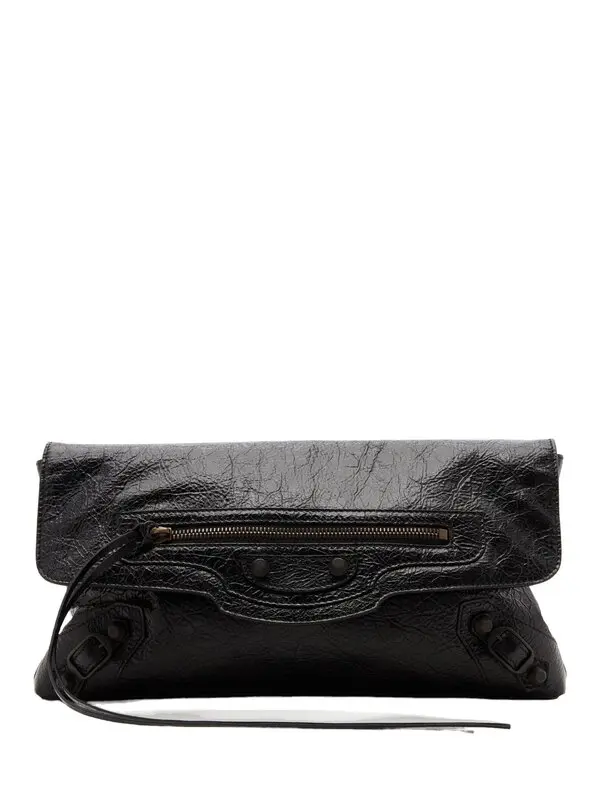 Balenciaga Le City Small Leather Clutch - Black