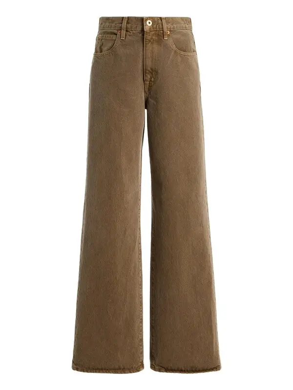SLVRLAKE Grace High-rise Wide-leg Jeans - Brown