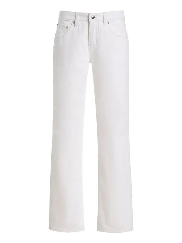 EB DENIM Mid-rise Wide-leg Jeans - White