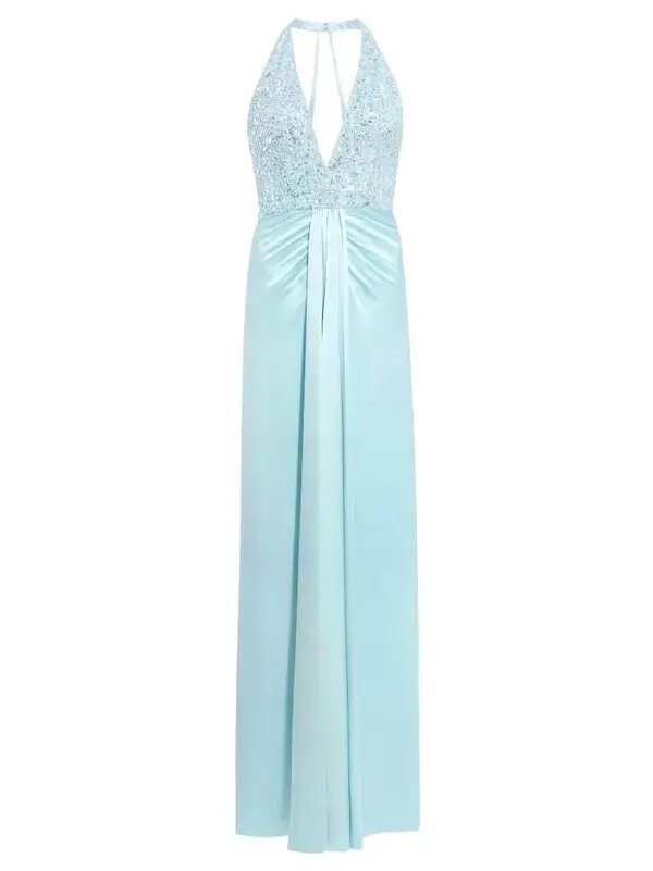 Jenny Packham Namira Halterneck Dress - Blue