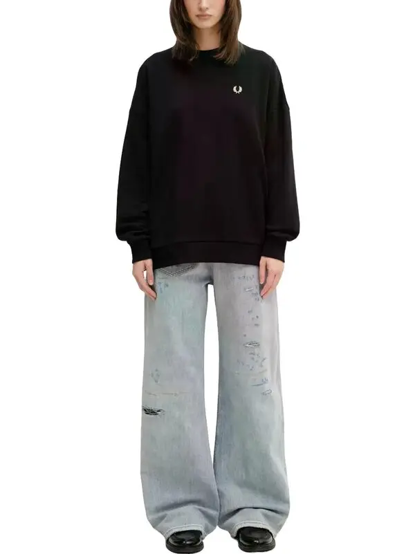 Fred Perry Embroidered Logo Sweatshirt - Black