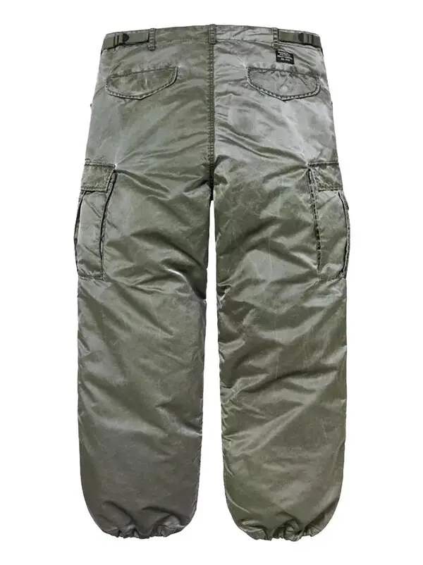 Supreme Washed Flight Satin Cargo Pants - Green