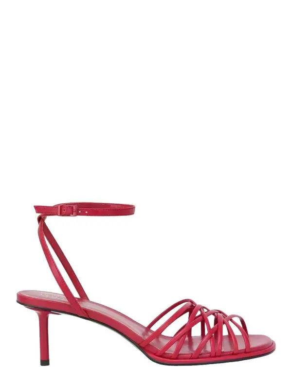 POTAMY Strappy Cage Sandals - Red