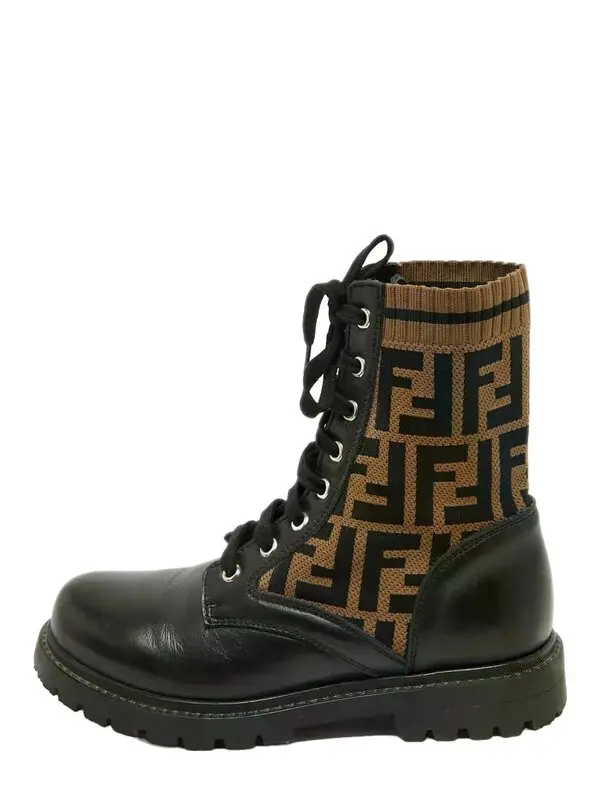 Fendi Rockoko Combat Boots - Black