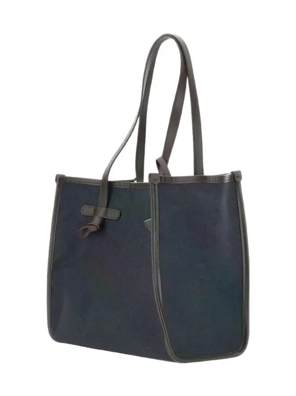 MARCELLA CLUB Leather-trim Shoulder Bag - Blue