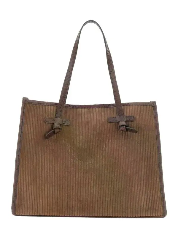 MARCELLA CLUB Marcella Ostrich-effect Shoulder Bag - Brown