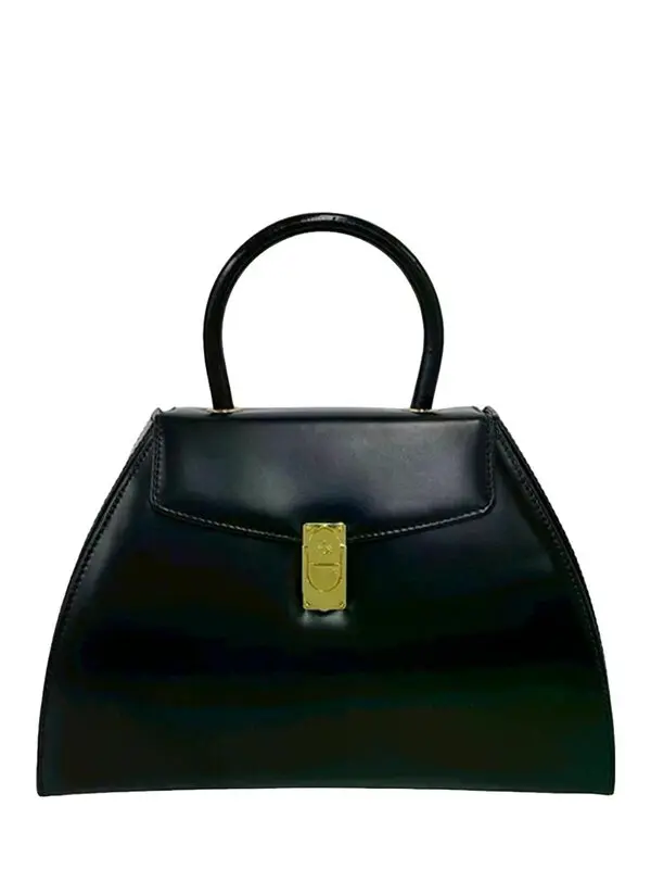 Loewe Leather Anagram Handbag - Black