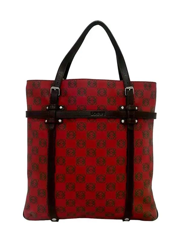 Loewe Anagram Coated Canvas Tote Bag - Red