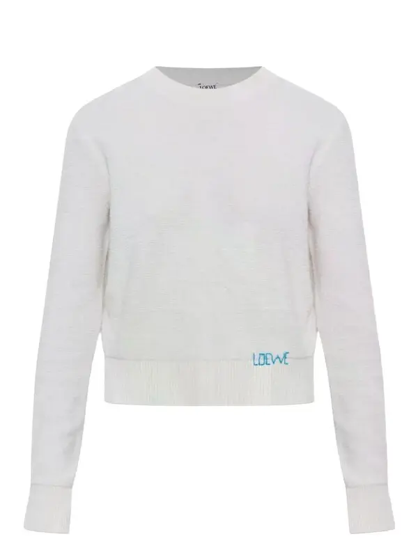 Loewe Embroidered Logo Sweater - Neutrals