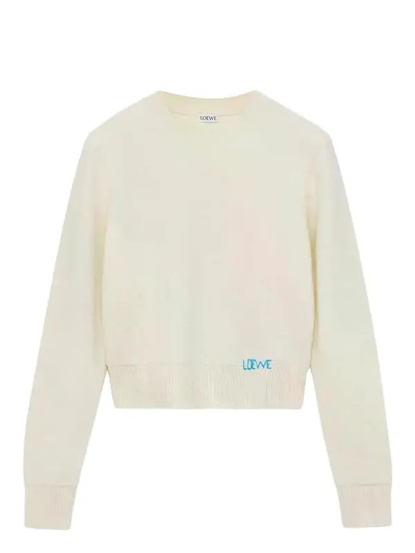 Loewe Embroidered Logo Sweater - Neutrals