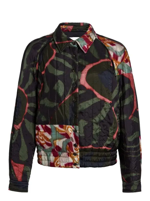 Dries Van Noten Valoria Patchwork Quilted Bomber Jacket - Print