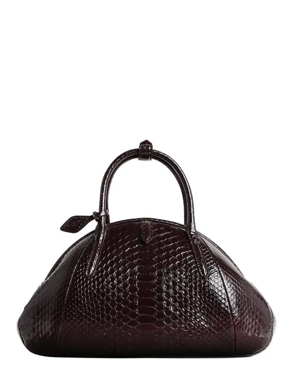 Alaïa Small Snakeskin Top Handle Bag - Red