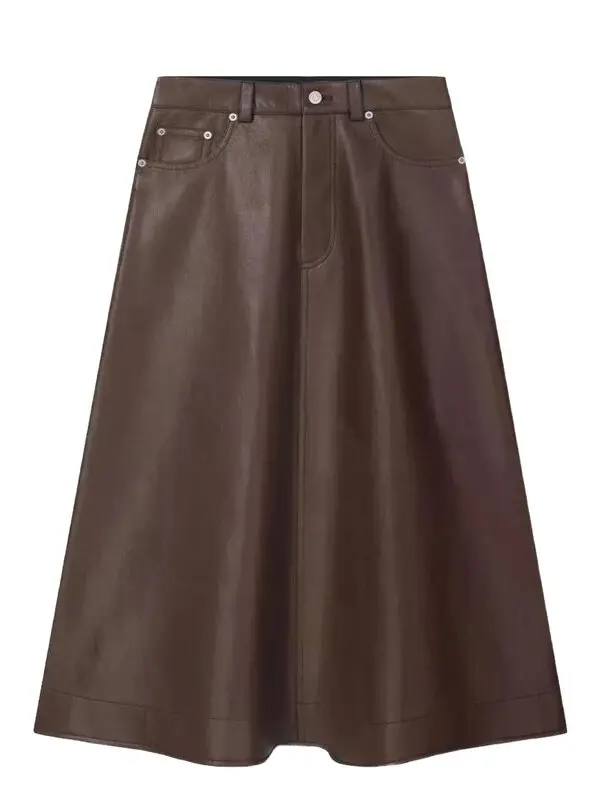 Nanushka Cintia A-line Midi Skirt - Brown