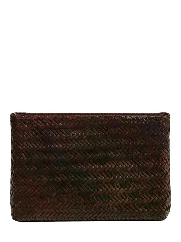 Manebí Klein Woven Clutch Bag - Brown