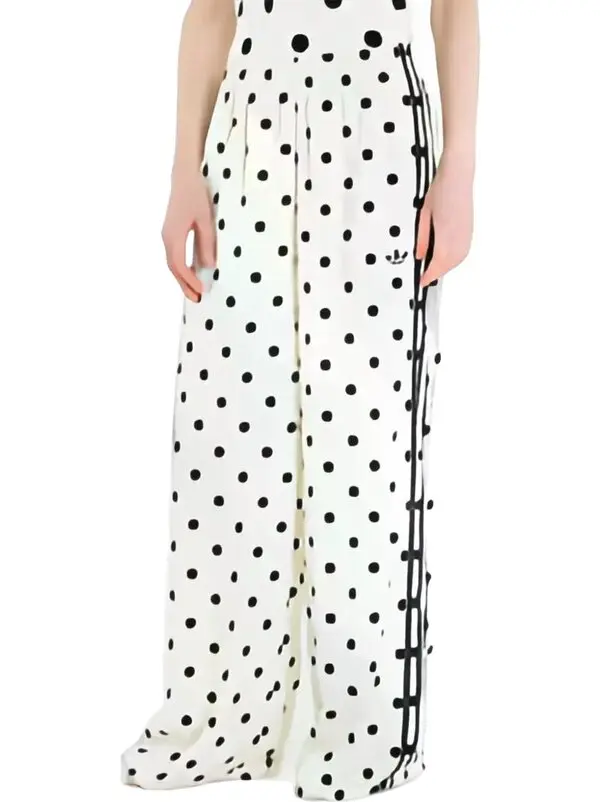 Adidas Polka-dot Satin Track Pants - Neutrals