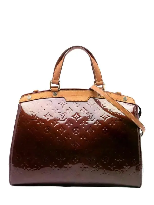 LOUIS VUITTON Monogram Vernis Brea Gm Satchel - Red