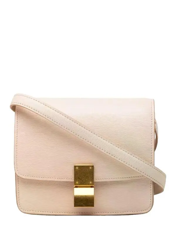 Celine Small Calfskin Classic Box Crossbody Bag - Brown
