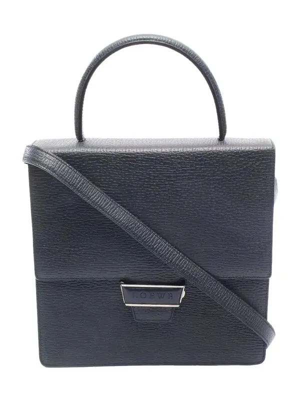 Loewe Textured Leather Top Handle Satchel - Blue