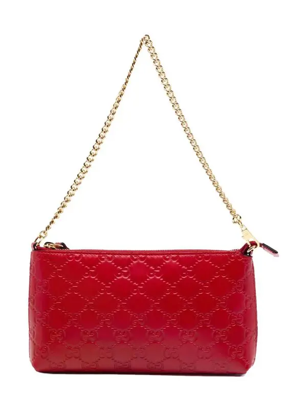 Gucci Chain Pochette Shoulder Bag - Red