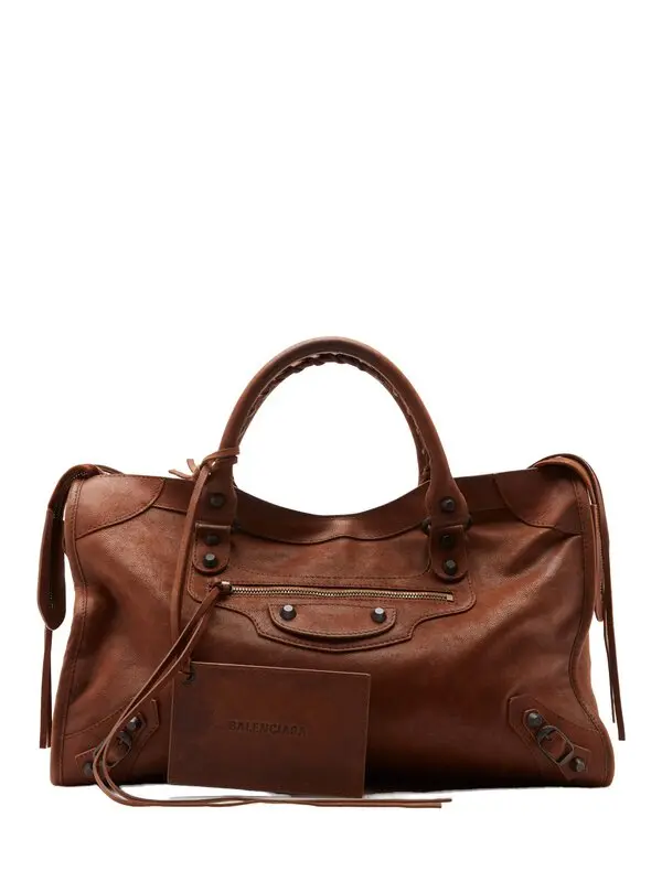 Balenciaga Le City Medium Leather Bag - Brown