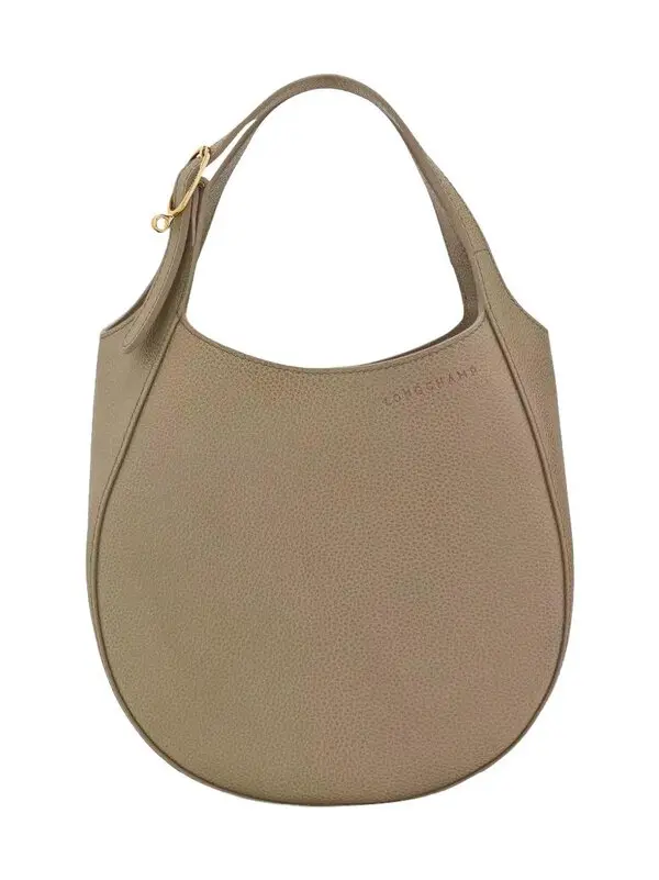 Longchamp Le Foulonné Grained Leather Handbag - Neutrals