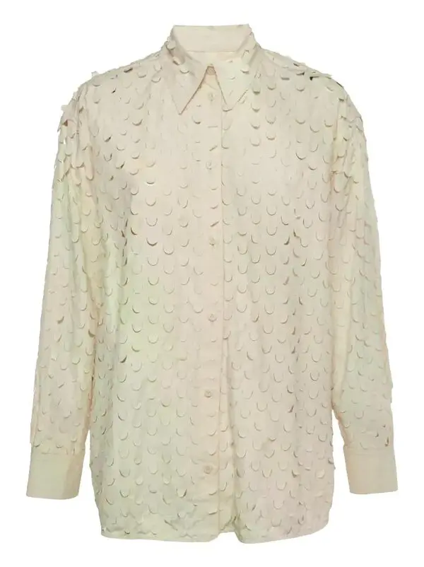 Nanushka Nanamia Oversized Cut-out Shirt - Neutrals