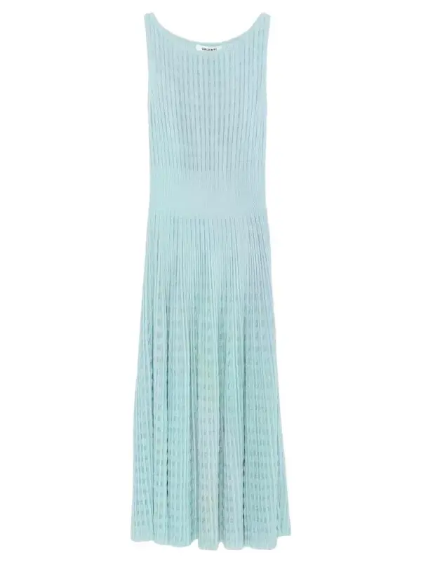 ANTONINO VALENTI Isabela Ribbed-knit Sleeveless Midi Dress - Blue