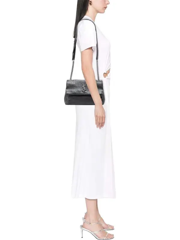 Saint Laurent Medium Monogram West Hollywood Crossbody Bag - Grey