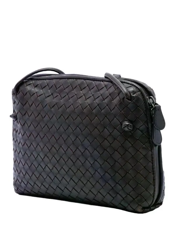 Bottega Veneta Nappa Intrecciato Nodini Crossbody Bag - Brown