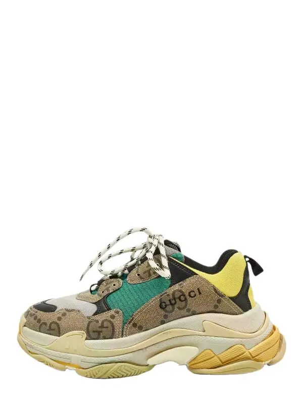 Gucci Balenciaga X Triple S Gg Canvas Sneakers - Neutrals