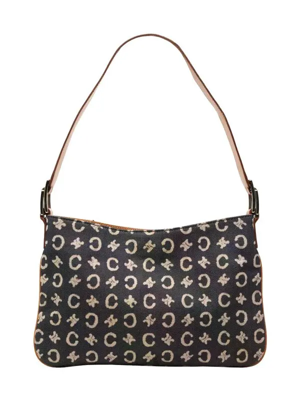 Celine Macadam Denim Shoulder Bag - Blue