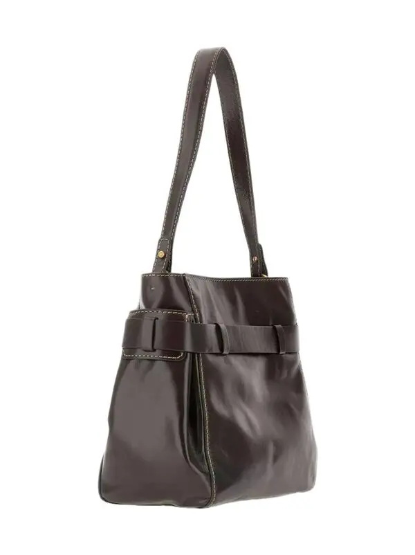 GIANNI CHIARINI Miranda Leather Shoulder Bag - Brown