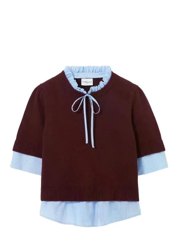 Claudie Pierlot Short Sleeve Knit Top - Red