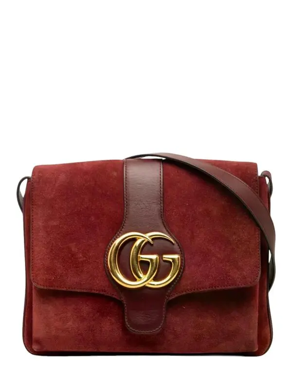 Gucci Suede Arli Crossbody Bag - Red