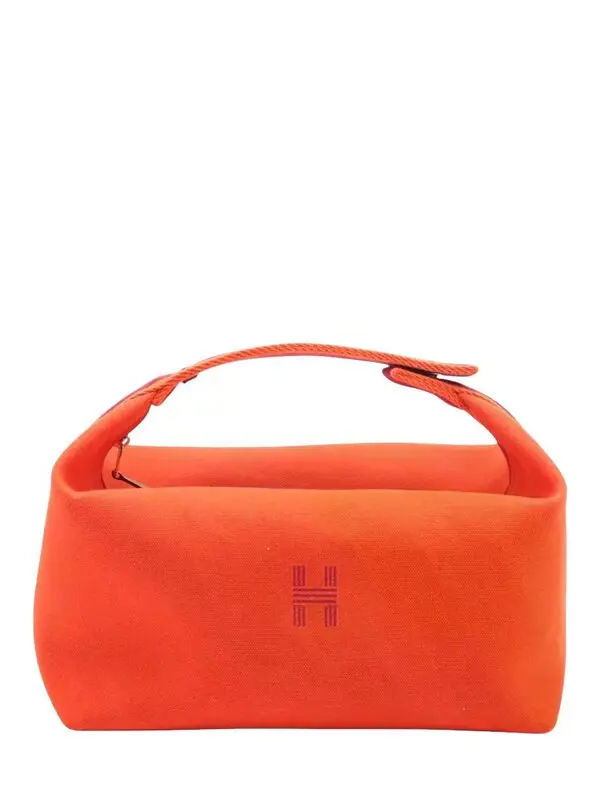 Hermès Toile Bride A Brac Vanity Bag - Orange