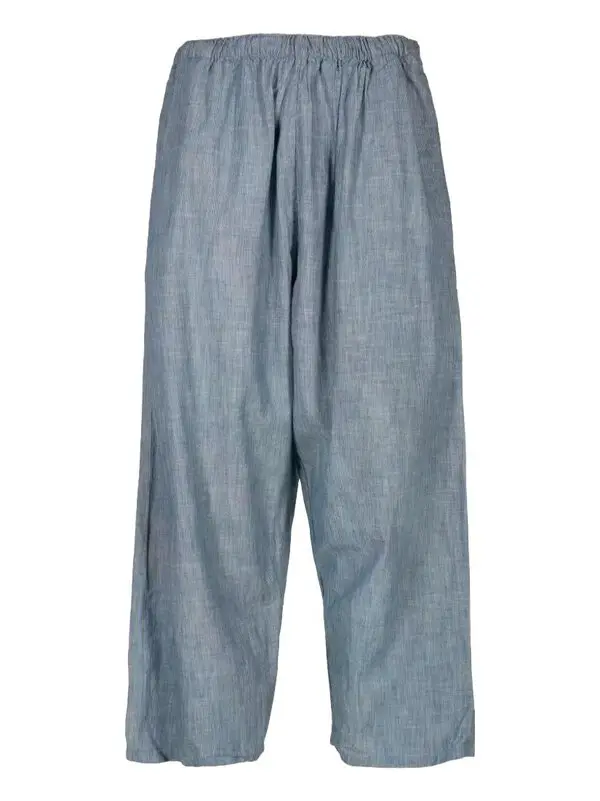 MONOSTEREO Striped Elasticated-waistband Trousers - Blue