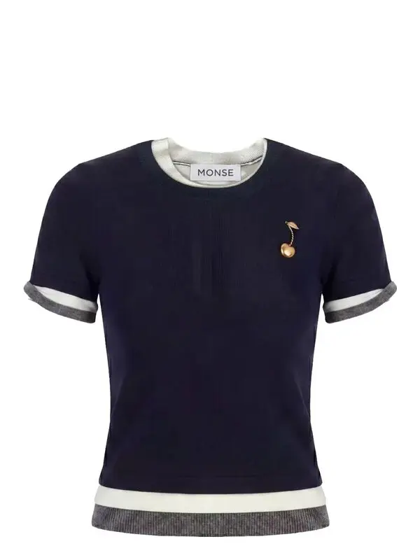 Monse Triple-layer Cherry-motif T-shirt - Blue