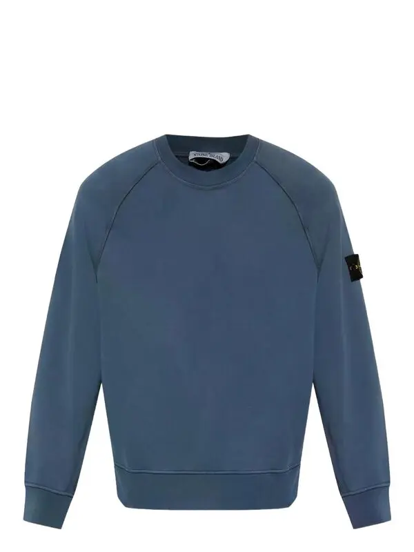 Stone Island Crewneck Sweater With Raglan Sleeves - Blue