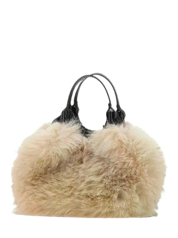 GIANNI CHIARINI Dua Faux-fur Tote Bag - Neutrals