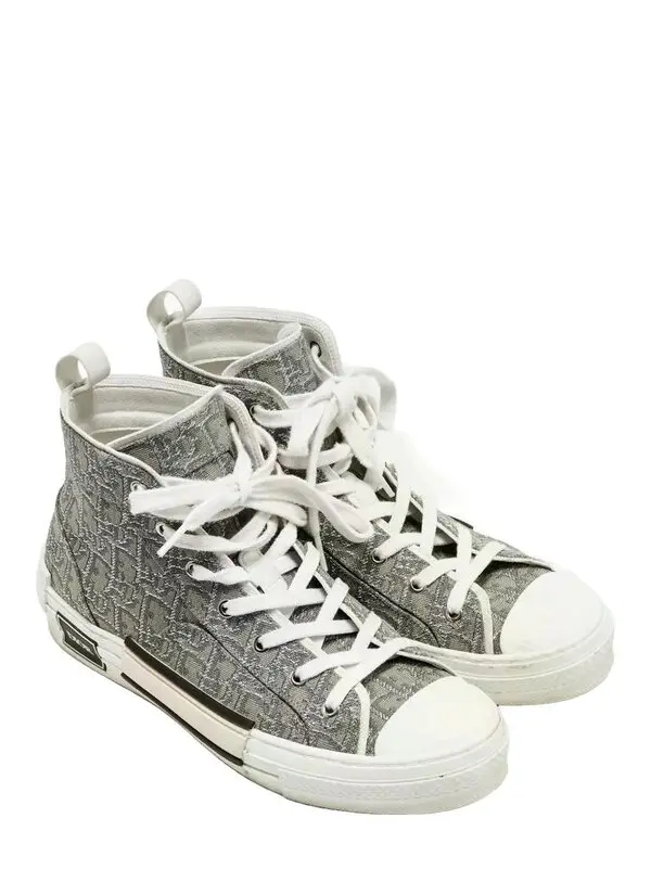 Dior B23 Oblique Canvas High-top Sneakers - Grey