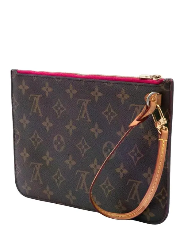 LOUIS VUITTON Monogram Canvas Neverfull Mm Pouch - Brown
