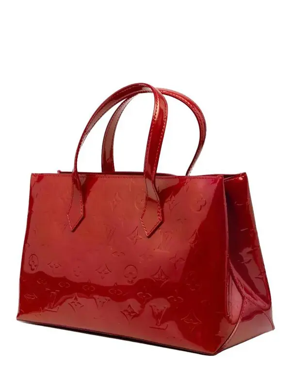 LOUIS VUITTON Monogram Vernis Wilshire Pm Handbag - Red