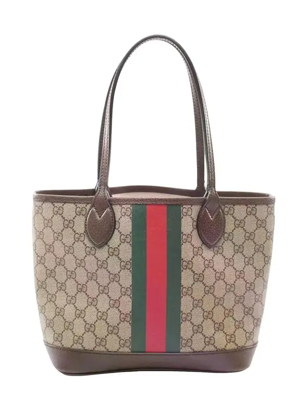 Gucci Small Gg Supreme Ophidia Shopping Tote Bag - Neutrals