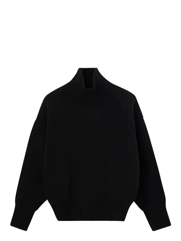 RÓHE High-neck Wool Sweater - Black