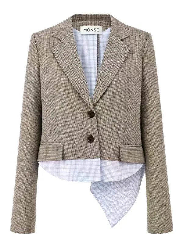 Monse Back Cascade Blazer - Brown