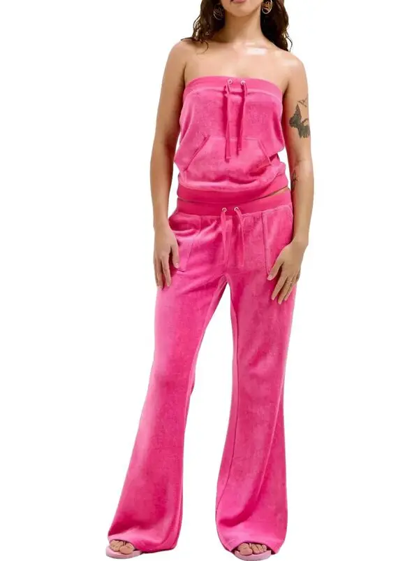 Juicy Couture Heritage Velour Tube Top - Pink