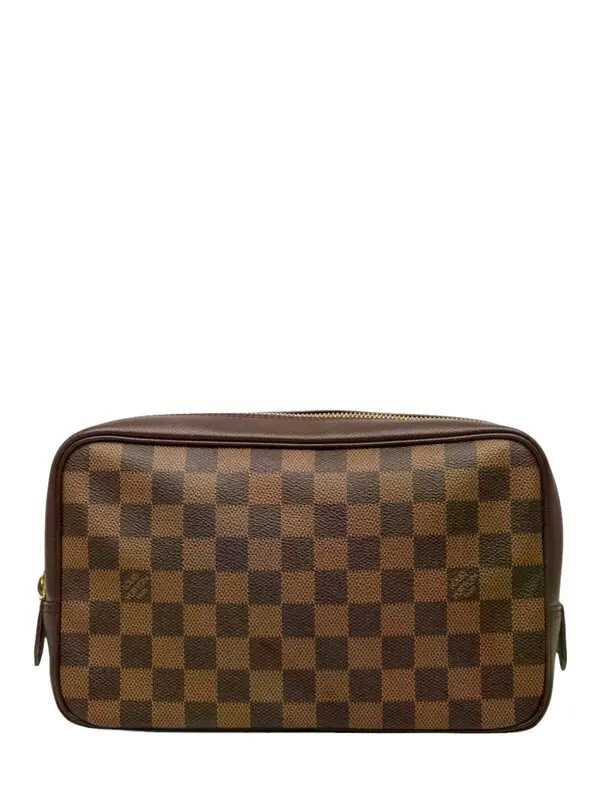 LOUIS VUITTON Damier Ebene Troussse Toilette 25 Clutch Bag - Brown