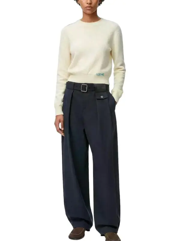 Loewe Embroidered Logo Sweater - Neutrals
