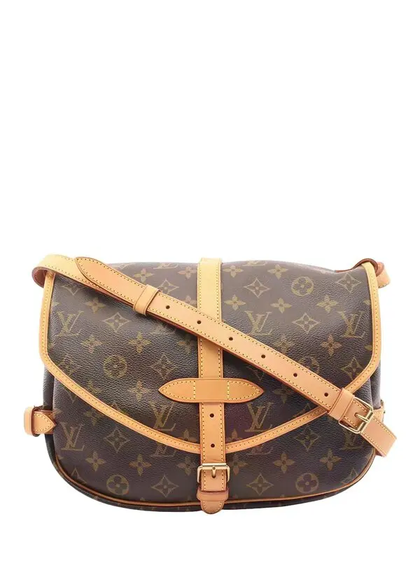 LOUIS VUITTON Monogram Saumur 30 Crossbody Bag - Brown