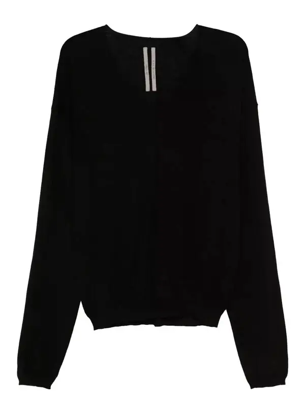 Rick Owens V-neck Sweater - Black